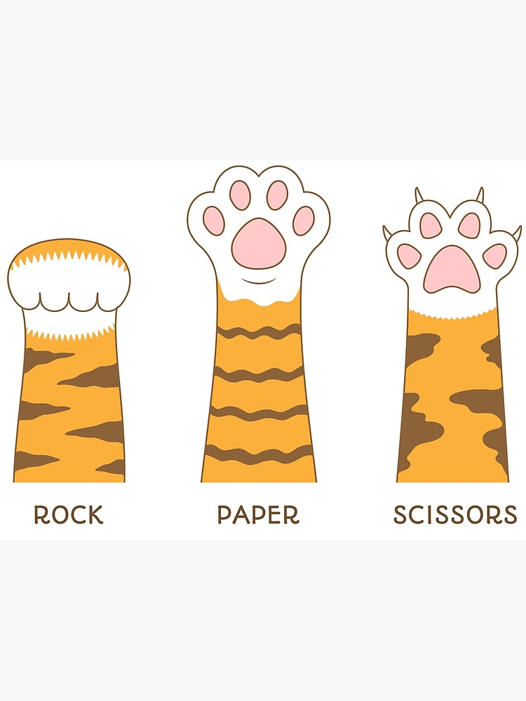 "Cute Cat Paw Rock Paper Scissors" Poster for Sale by xxzipdesignsxx ...