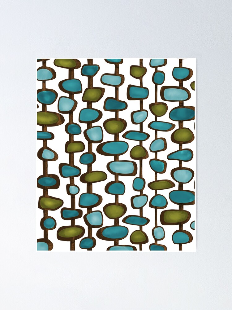 "Mid Century Modern All Over Print" Poster for Sale by unhingedheather ...