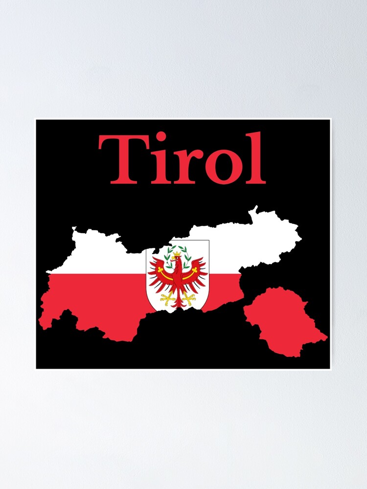 Póster «Diseño de mapas del estado de Tirol, Austria» de marosharaf ...