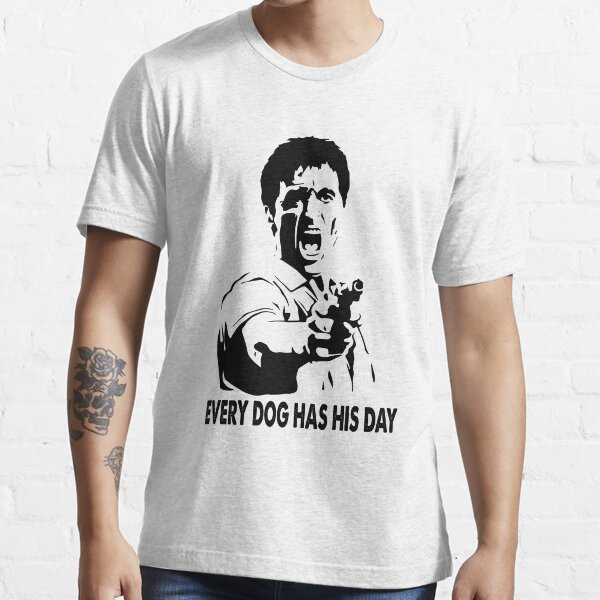 "black face cool scarface cast every dog has his day art" T-shirt by ...