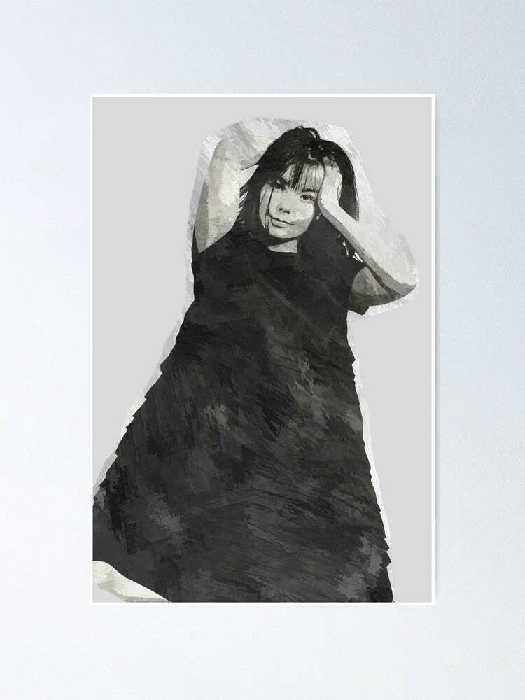 "BW Paper Bjork" Poster by isaacfigalf07 | Redbubble