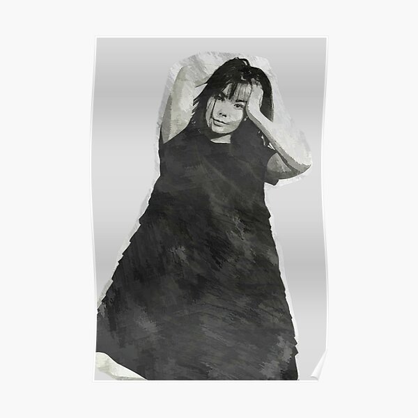 "BW Paper Bjork" Poster by isaacfigalf07 | Redbubble