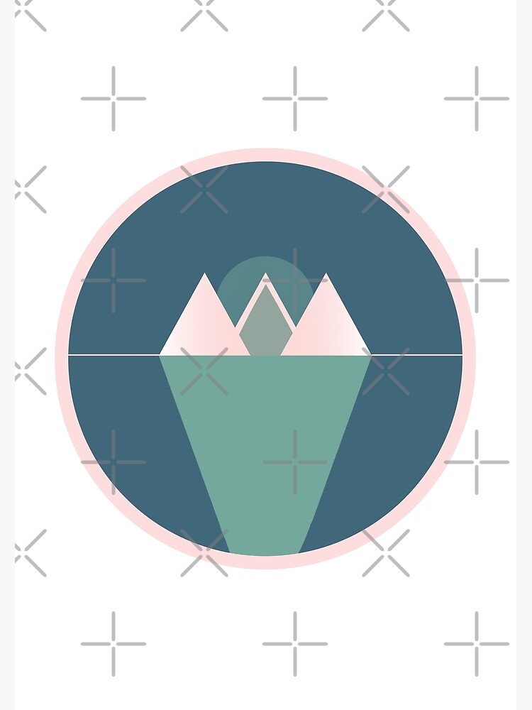 "Geo Mountain, Sun, and Water Logo" Art Print for Sale by mcdouemm ...