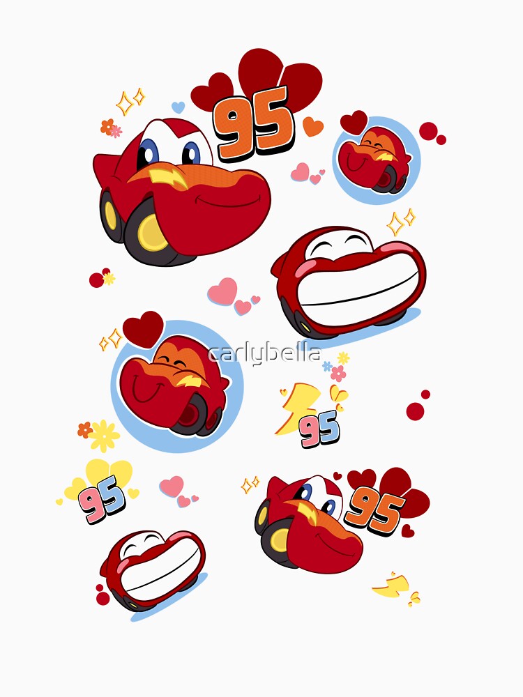 "chibi mcqueen" T-shirt for Sale by carlybella | Redbubble | mcqueen t ...