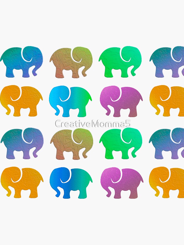 "Gradient Elephants" Sticker for Sale by CreativeMomma5 | Redbubble