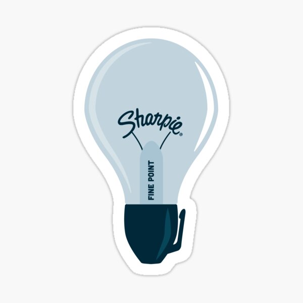 "Sharpie Bulb" Sticker by SevenHundred | Redbubble