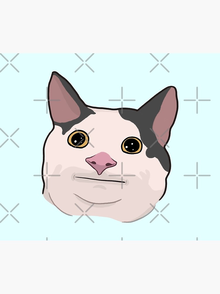 Polite Cat Meme Premium Matte Vertical Poster