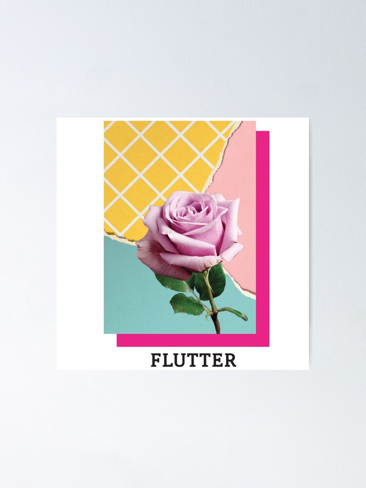 "flutter" Poster for Sale by rabbitNcow | Redbubble