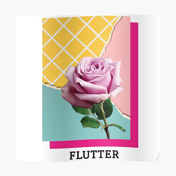 "flutter" Poster for Sale by rabbitNcow | Redbubble