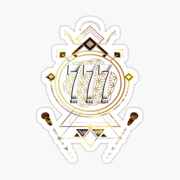 "Angel Number 777 Sacred Geometry Healing Essential" Sticker for Sale ...