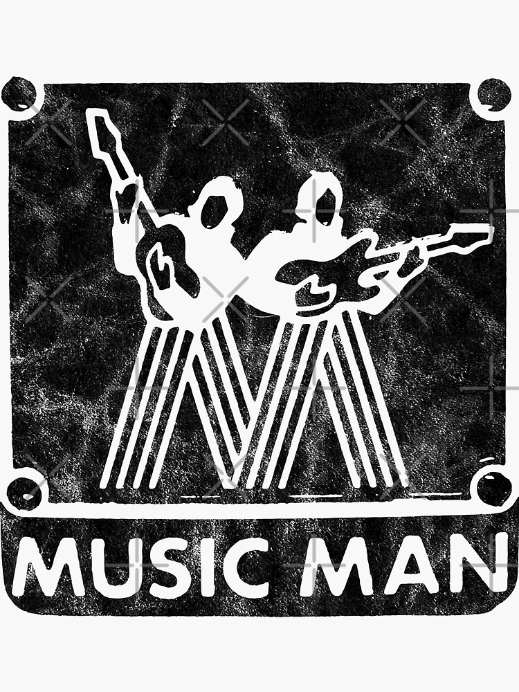 "Music Man Logo (for white products)" Sticker for Sale by backtalk ...