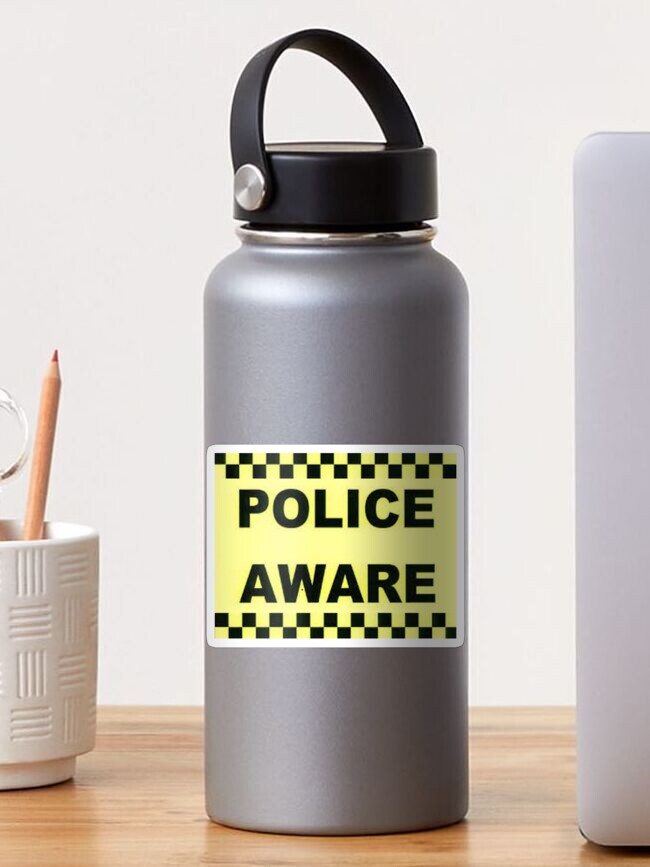"Police Aware" Sticker for Sale by RandomDuck2060 | Redbubble