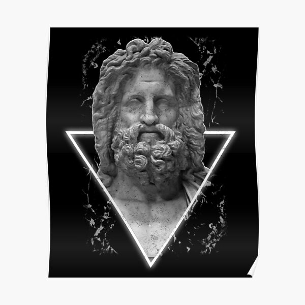 "Zeus Sculpture - Sad Aesthetic Edgy Streetwear " Poster by Frabanz ...