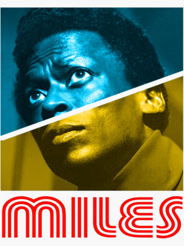 "Miles Davis Colorized" Sticker for Sale by rukiyantimurdok | Redbubble