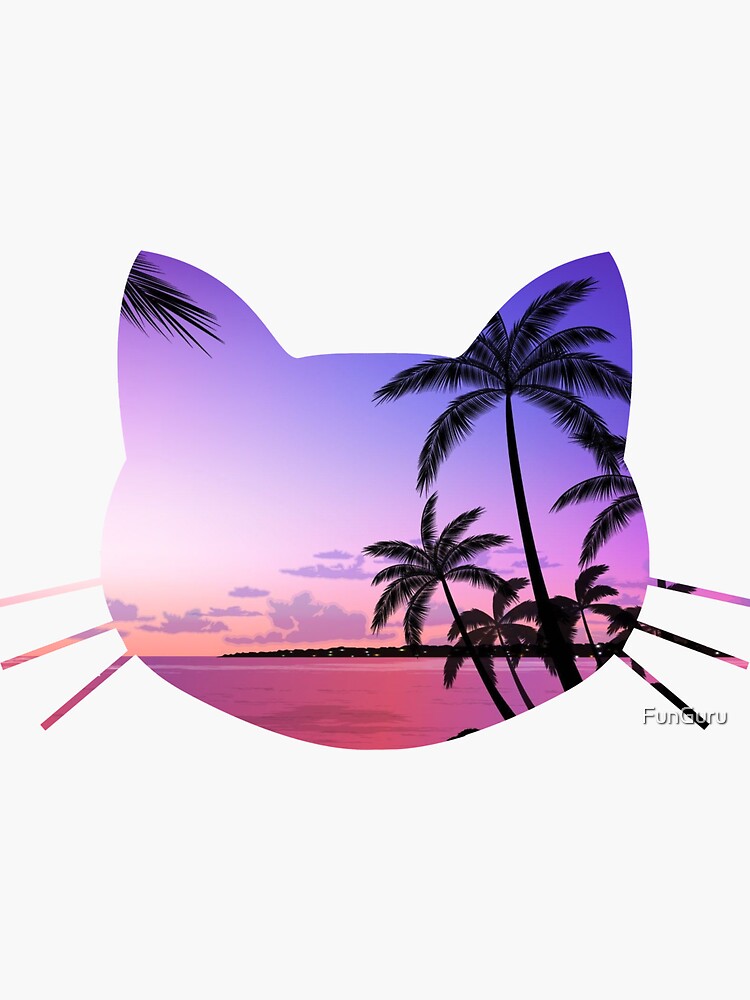 "The Cat Chill" Sticker for Sale by FunGuru | Redbubble