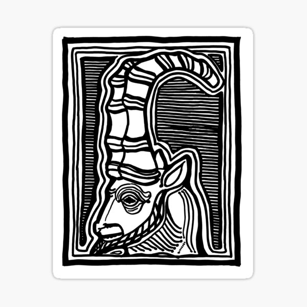 "Sumerian Ram" Sticker for Sale by ParaPrints | Redbubble
