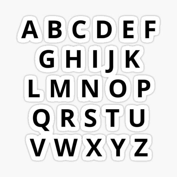 "Open Sans letters" Sticker for Sale by Parikshit10 | Redbubble