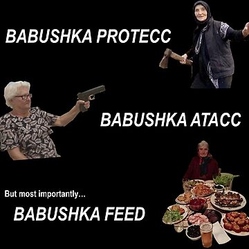 "Babushka Meme" Poster for Sale by FunGuru | Redbubble