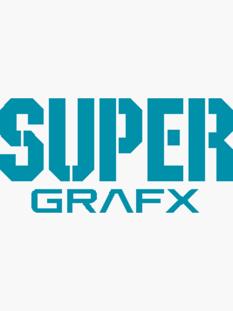 "Super Grafx Logo" Sticker for Sale by CDSmiles | Redbubble
