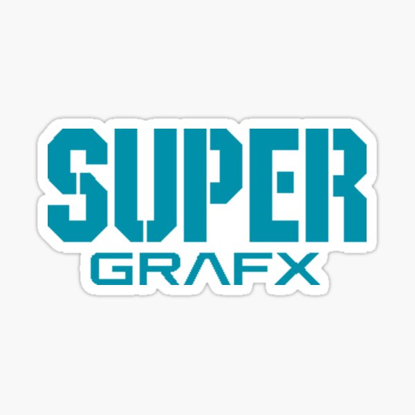 "Super Grafx Logo" Sticker for Sale by CDSmiles | Redbubble