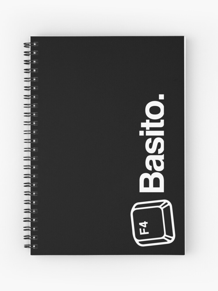 "F4 Basito!" Spiral Notebook for Sale by mdabrown | Redbubble