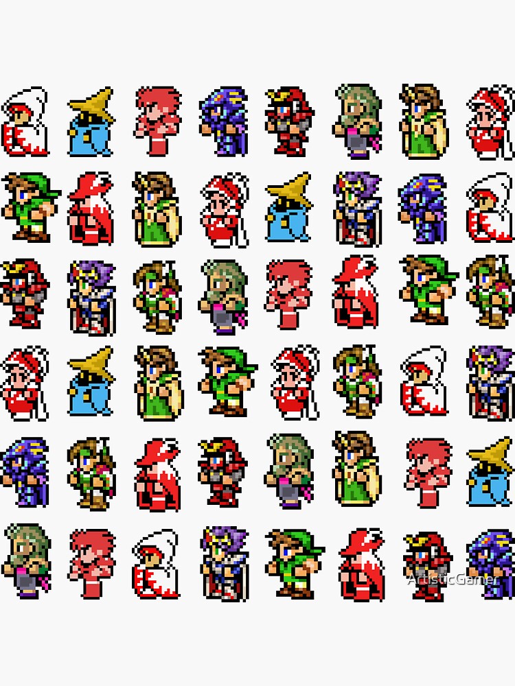 "Final Fantasy sprites" Sticker for Sale by ArtisticGamer | Redbubble