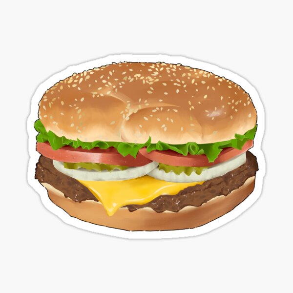 "cheeseburger" Sticker by yewlith | Redbubble