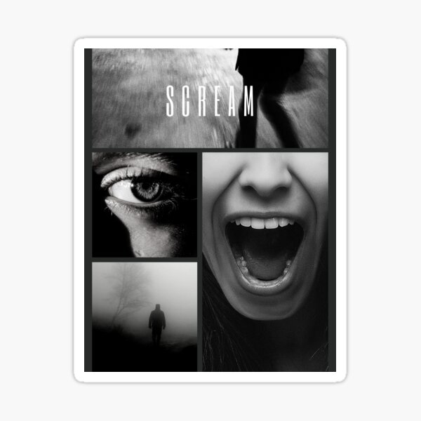 "SCREAM" Sticker for Sale by joonzero | Redbubble