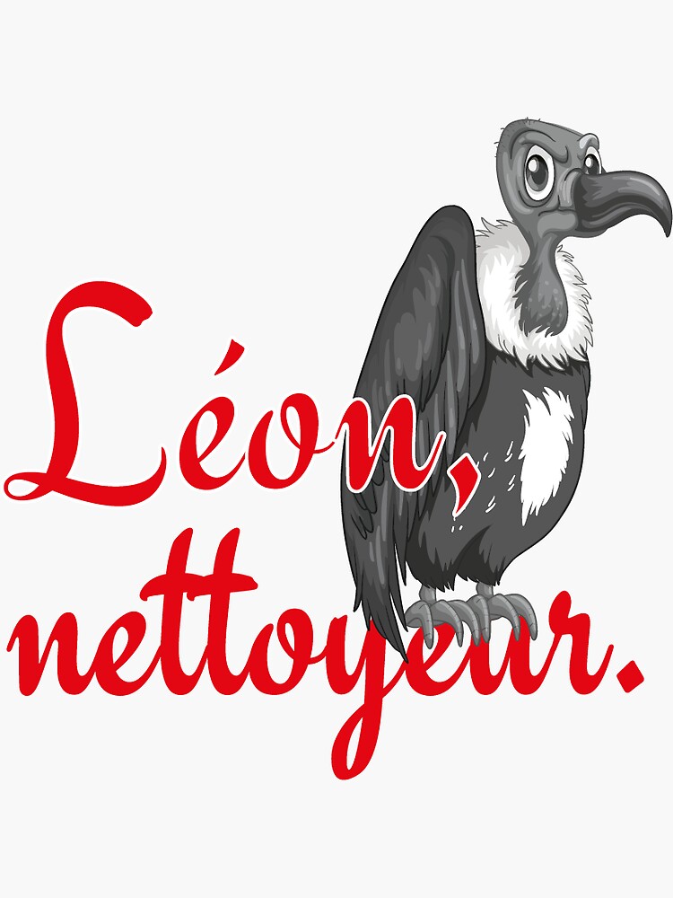 "Léon, cleaner" Sticker for Sale by Frangotier | Redbubble