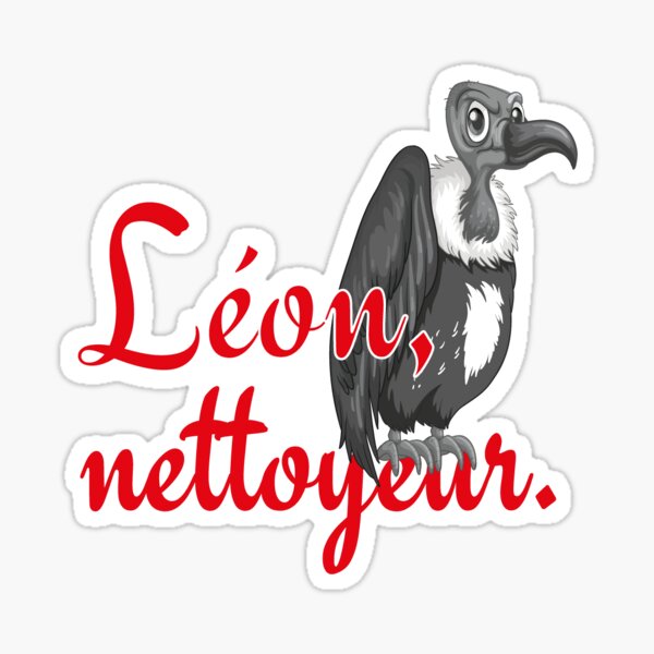 "Léon, cleaner" Sticker for Sale by Frangotier | Redbubble