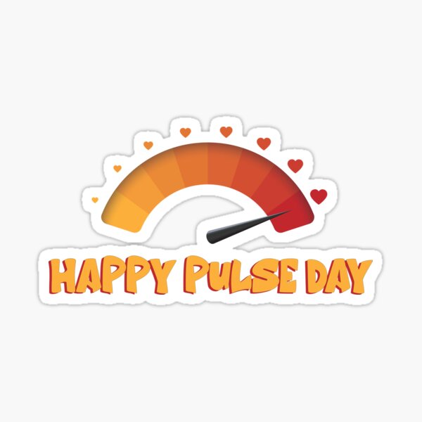 "Happy pulse day" Sticker for Sale by Diabdesign | Redbubble