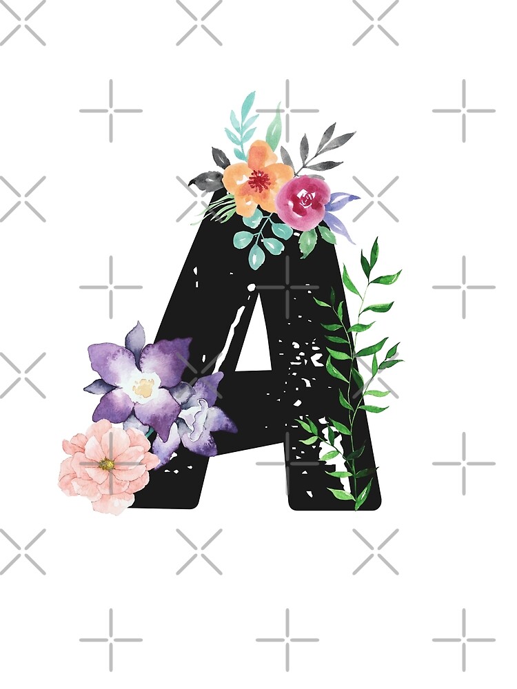 "Letter A - Botanical English Alphabet, Name Initial" Photographic ...