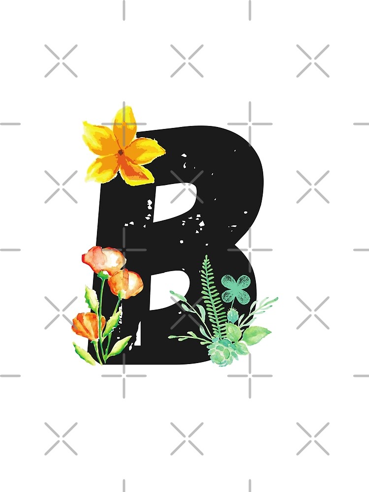 "Letter B - Botanical English Alphabet, Name Initial" Poster for Sale ...