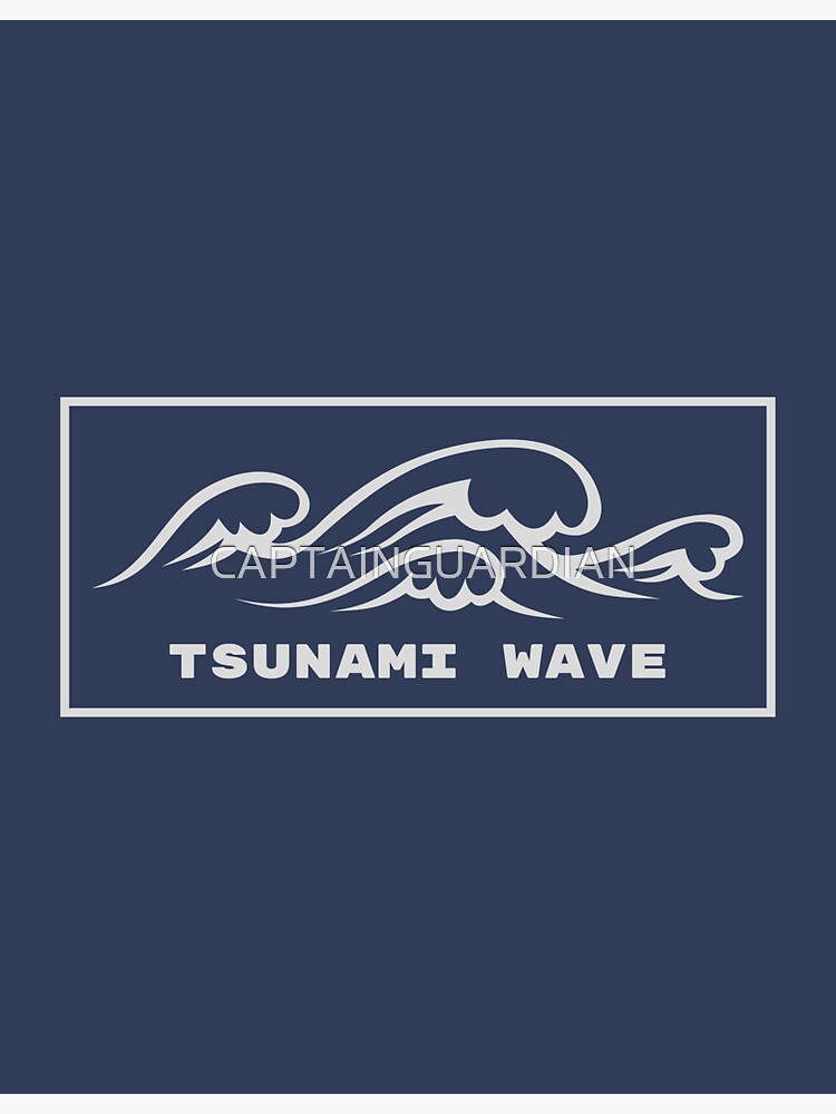 "TSUNAMI WAVE" Sticker for Sale by CAPTAINGUARDIAN | Redbubble
