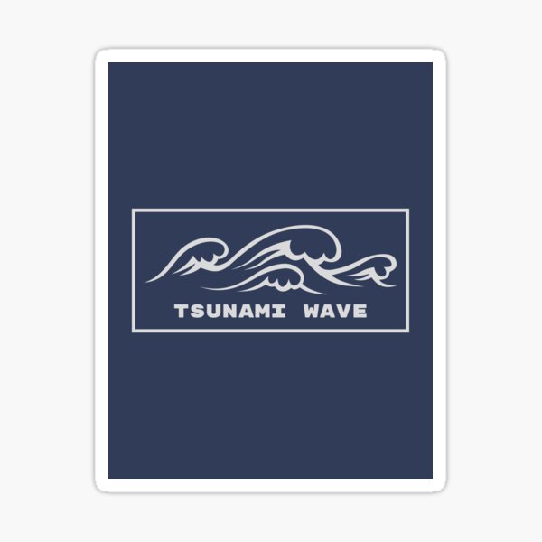 "TSUNAMI WAVE" Sticker for Sale by CAPTAINGUARDIAN | Redbubble