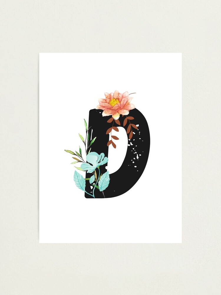 "Letter D - Botanical English Alphabet, Name Initial" Photographic ...