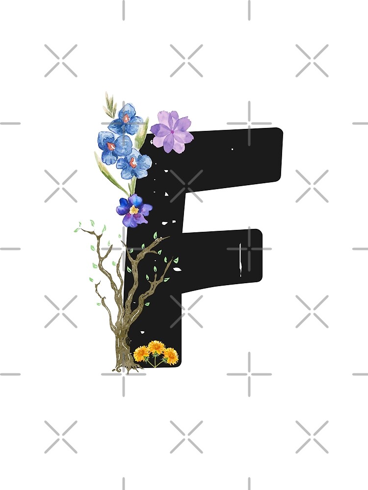 "Letter F - Botanical English Alphabet, Name Initial" Poster for Sale ...