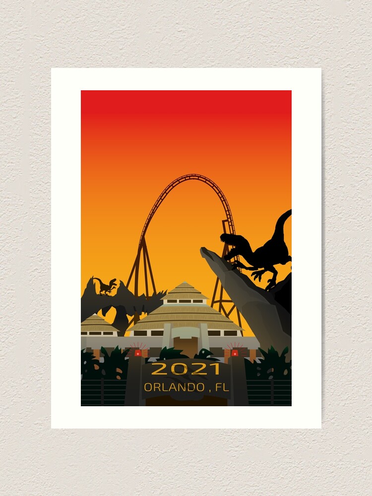"VelociCoaster Travel Poster" Art Print for Sale by dextro10 | Redbubble