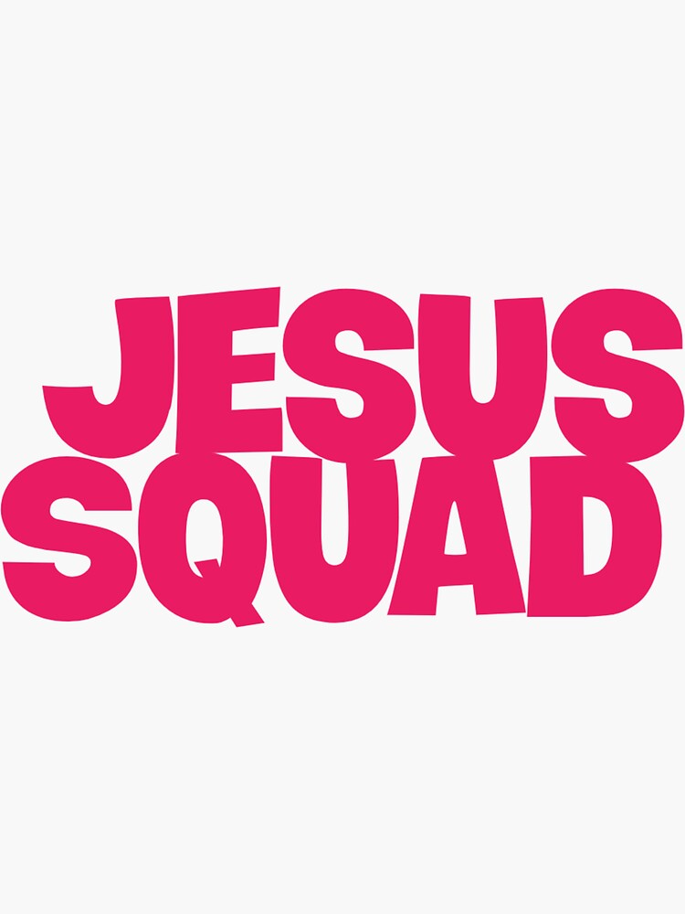 "Jesus Squad Pink Print" Sticker for Sale by Nathi-Mbonani | Redbubble