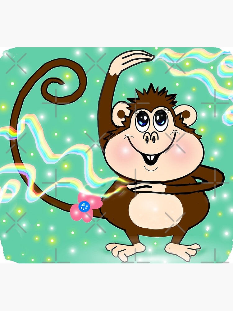 "Magical monkey " Poster by shirleycutecard | Redbubble