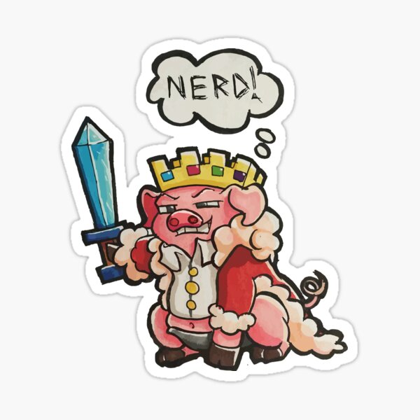 "technoblade art drawing" Sticker for Sale by khunthull | Redbubble