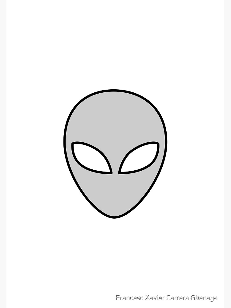 "ALIEN FACE - gray alien emoticon" Poster for Sale by XavierCarrera1 ...