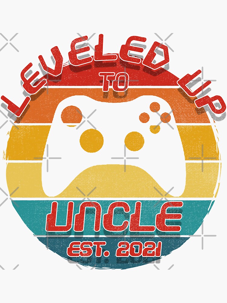 "Promoted To Uncle EST. 2021 2020 Leveled Up To Daddy & Dad" Sticker by ...