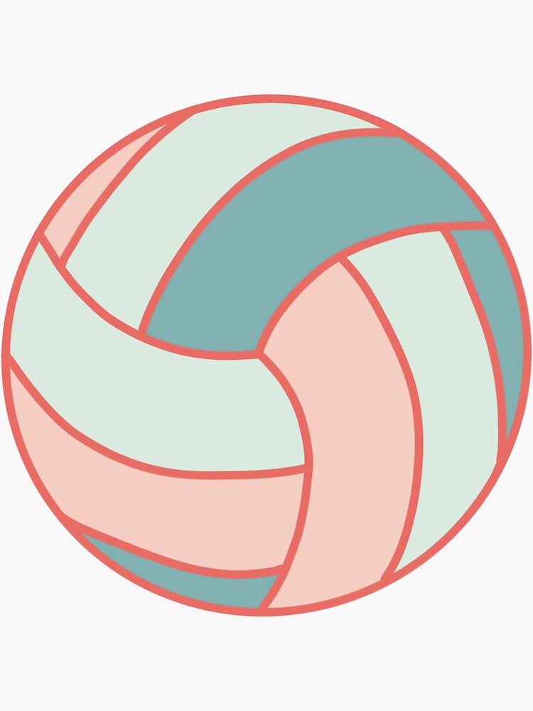 "Pastel Volleyball" Sticker for Sale by anna-baggerm | Redbubble