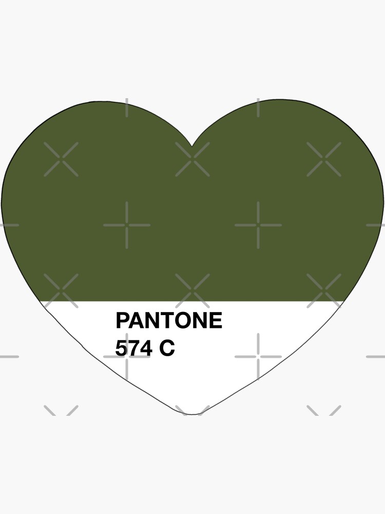 "Pantone Heart in 574 C" Sticker for Sale by GhostLonging | Redbubble