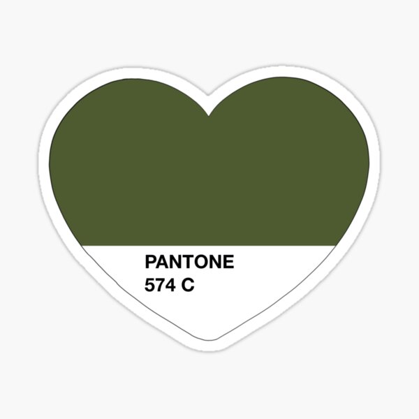 "Pantone Heart in 574 C" Sticker for Sale by GhostLonging | Redbubble
