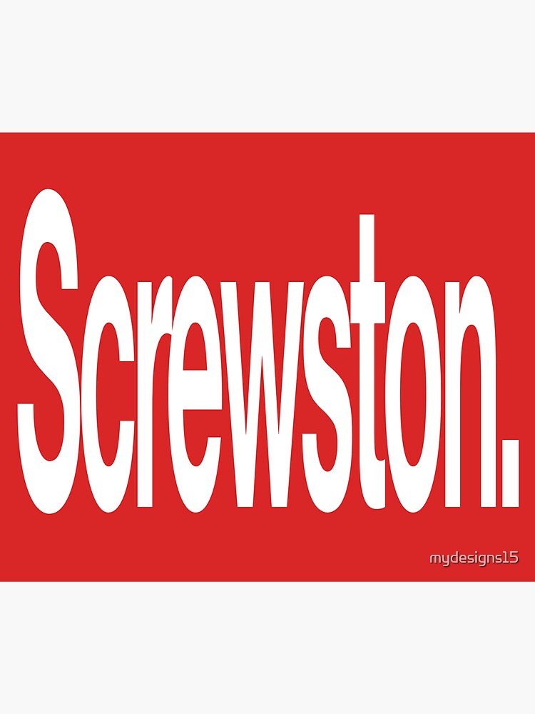 "Houston Screwston Box Logo Apparel" Sticker by mydesigns15 | Redbubble