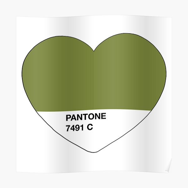 "Pantone Heart in 7491 C" Poster for Sale by GhostLonging | Redbubble