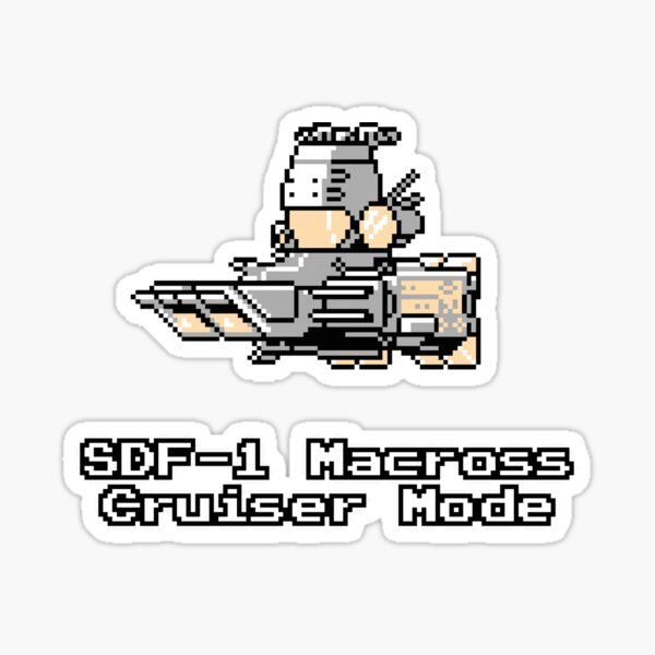 "8bit SD SDF-1 (cruiser mode)" Sticker for Sale by aspleniastudioz ...