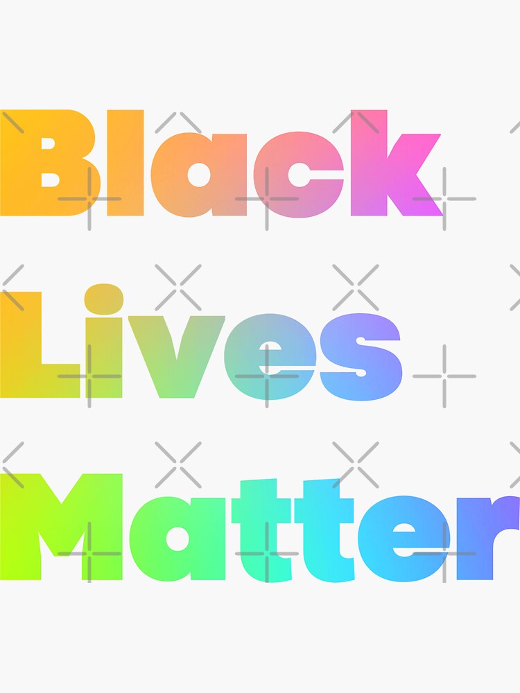 "Black Lives Matter | Happy Face | BLM | Rainbow | " Sticker for Sale ...